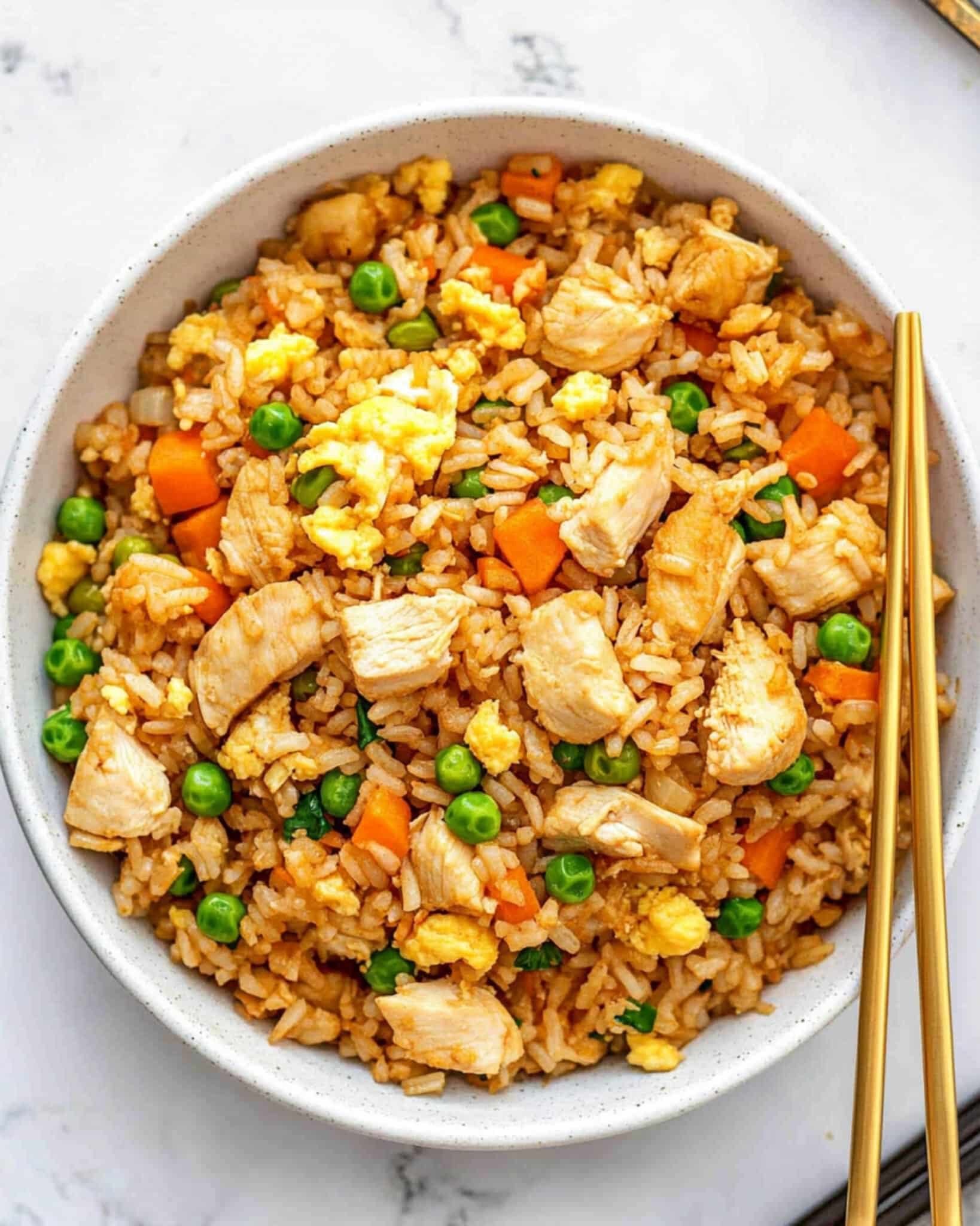 Chicken Fried Rice Recipe - Yumyy
