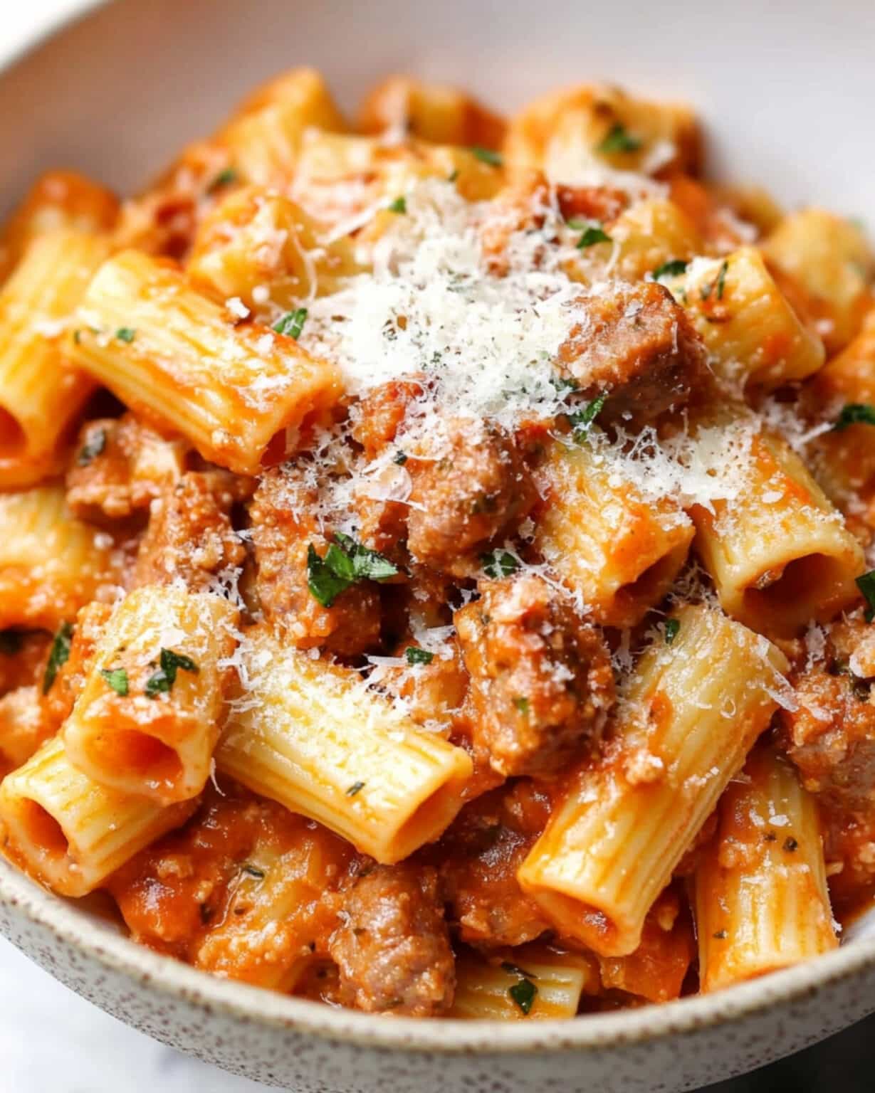 Easy Sausage Rigatoni Recipe - Yumyy