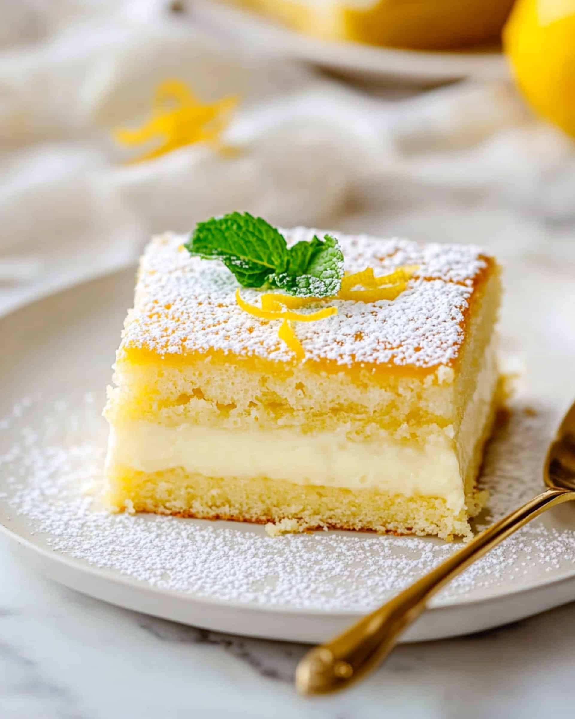 Lemon Magic Cake Recipe - Yumyy