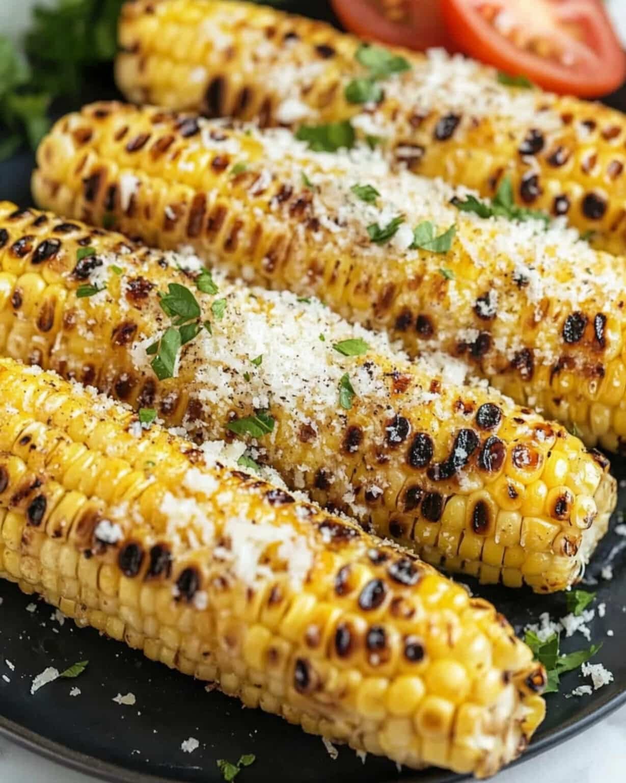 Parmesan Grilled Corn on the Cob Recipe - Yumyy
