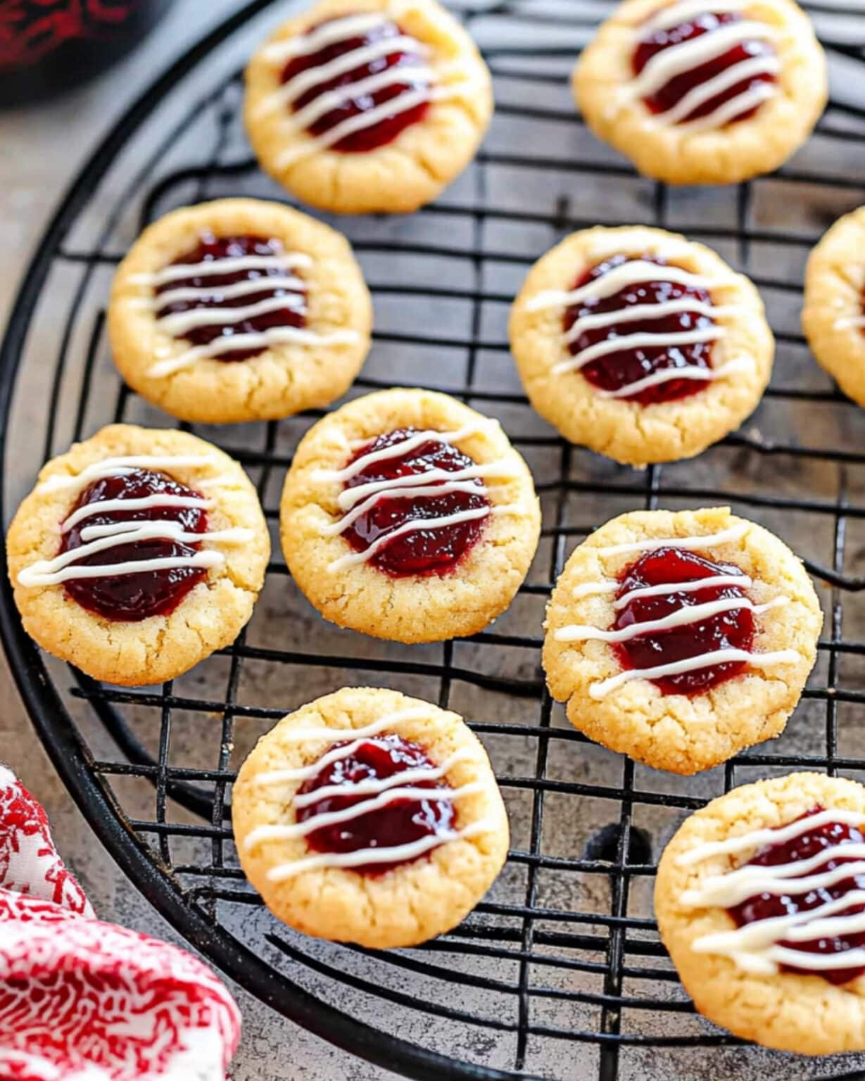 Raspberry Jam Thumbprint Cookies Recipe - Yumyy