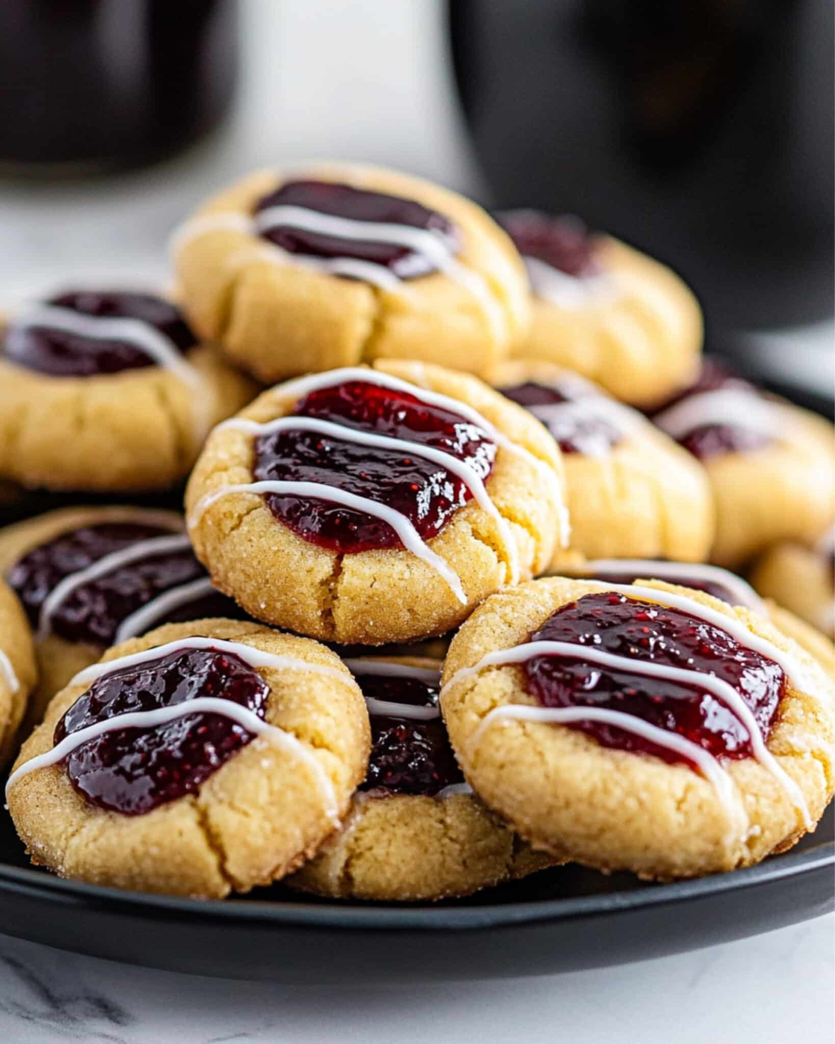 Raspberry Jam Thumbprint Cookies Recipe - Yumyy
