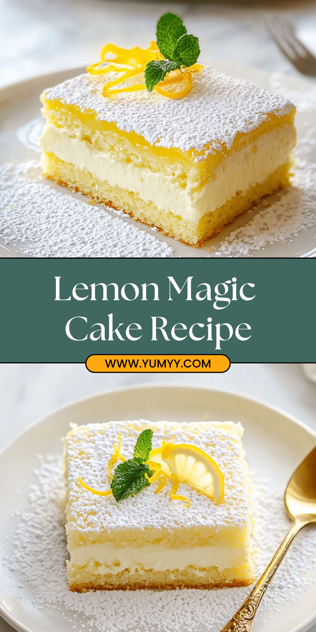 Lemon Magic Cake Recipe - Yumyy