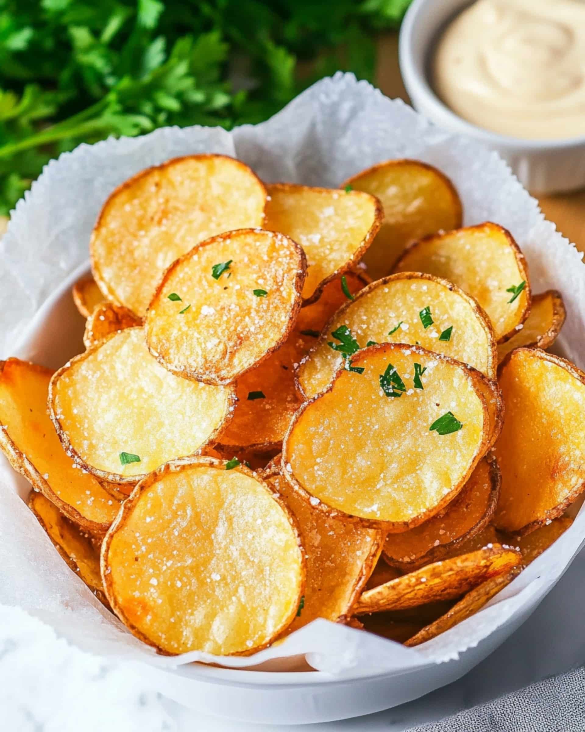 Crispy Homemade Potato Chips Recipe - Yumyy