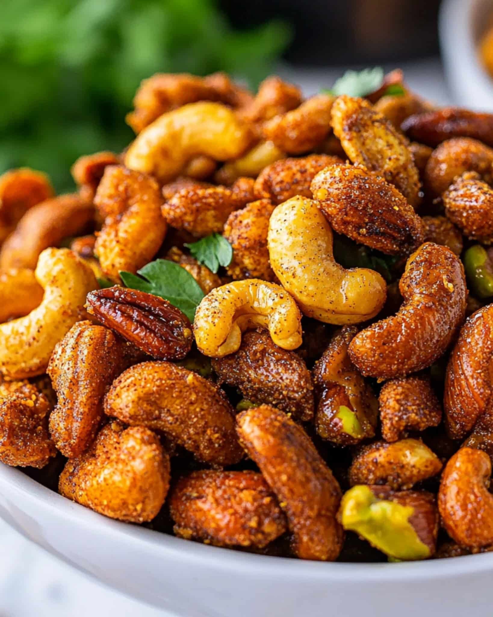 Easy Buffalo Ranch Roasted Nuts Recipe - Yumyy