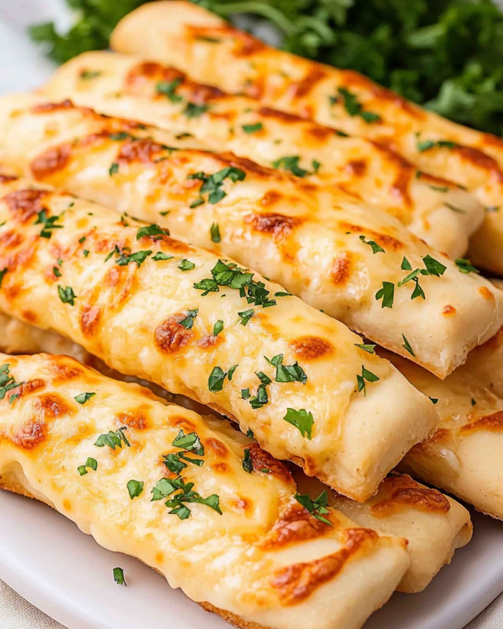 Quick Cheese Stuffed Breadsticks Recipe - Yumyy