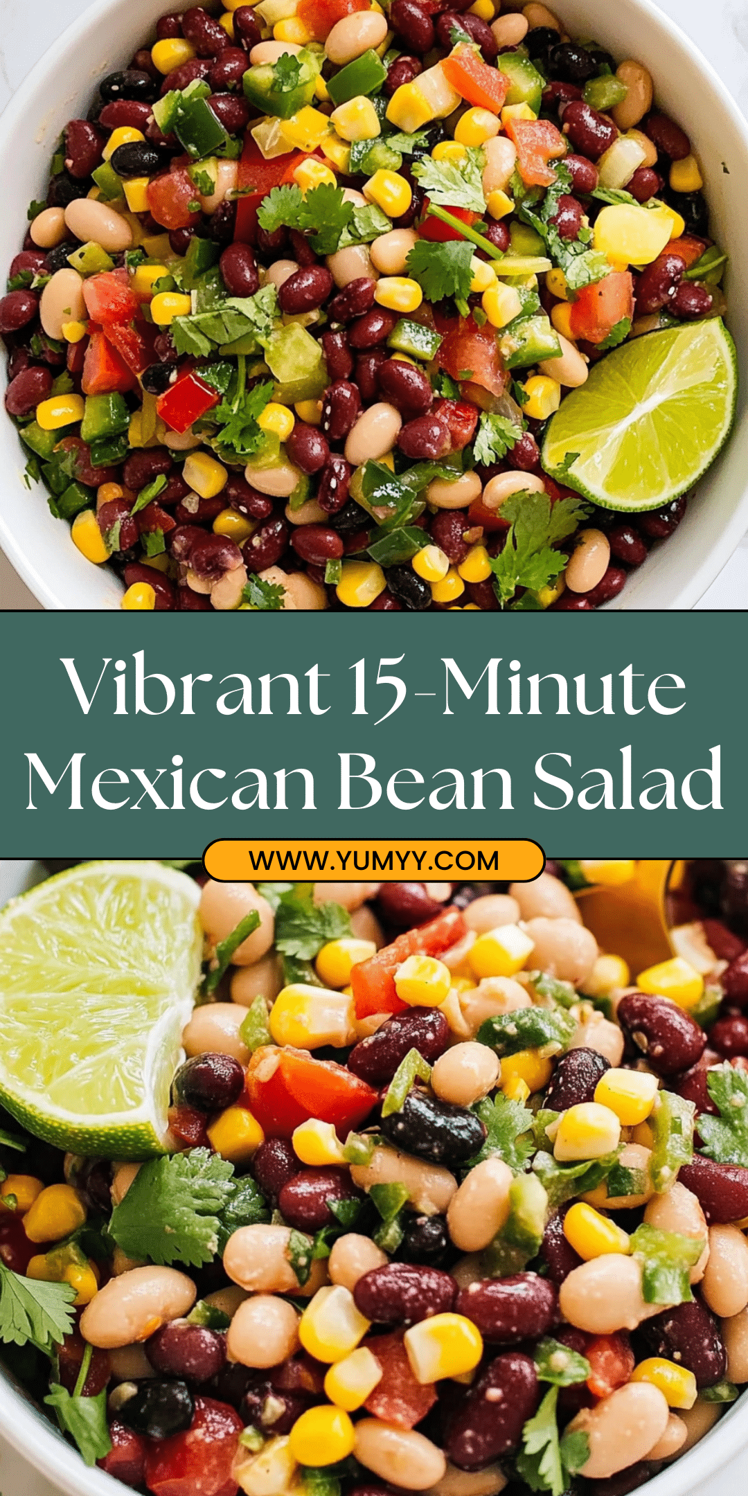 15-Minute Mexican Bean Salad Recipe - Yumyy