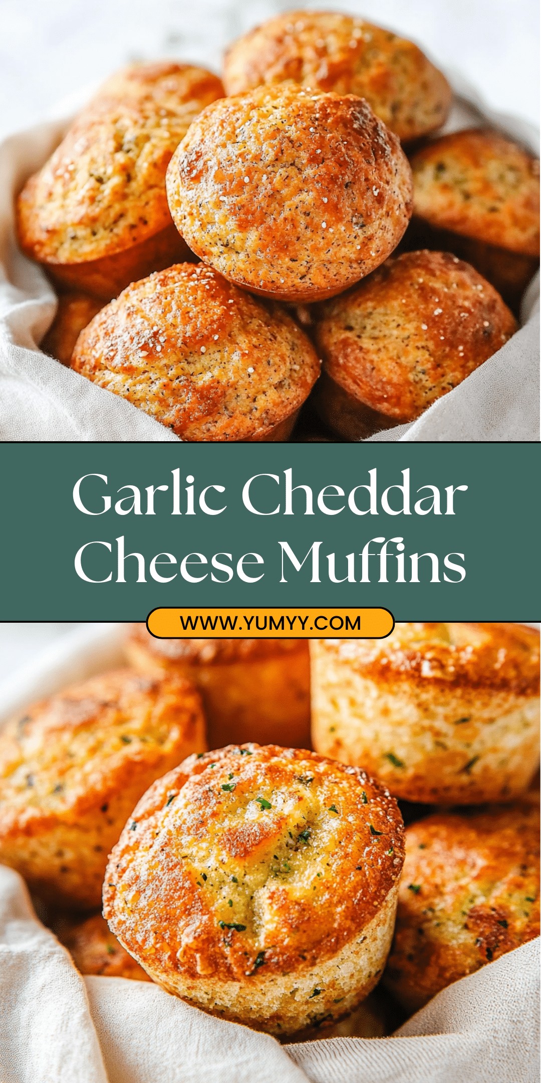 Easy Garlic Cheddar Cheese Muffins Recipe - Yumyy