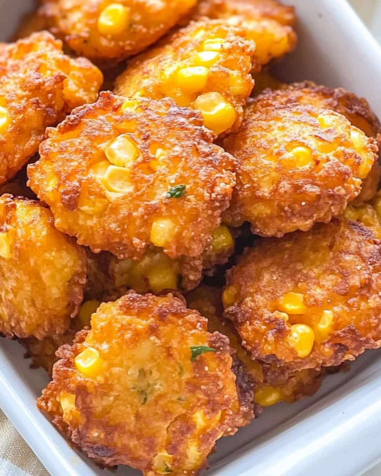 Cheesy Corn Fritters Recipe - Yumyy