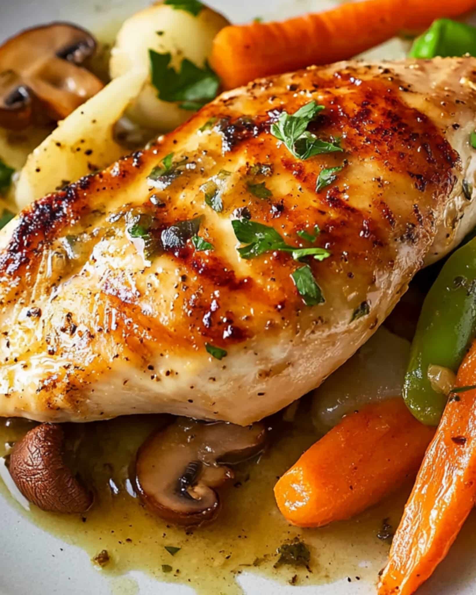 Quick Skillet-Roasted Chicken with Spring Vegetables Recipe - Yumyy