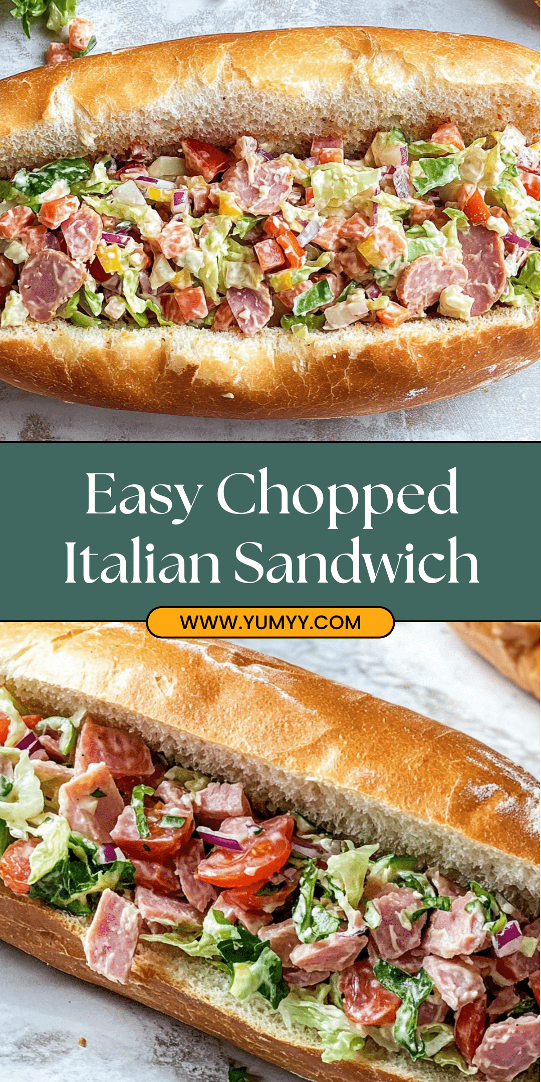 Chopped Italian Sandwich Recipe - Yumyy