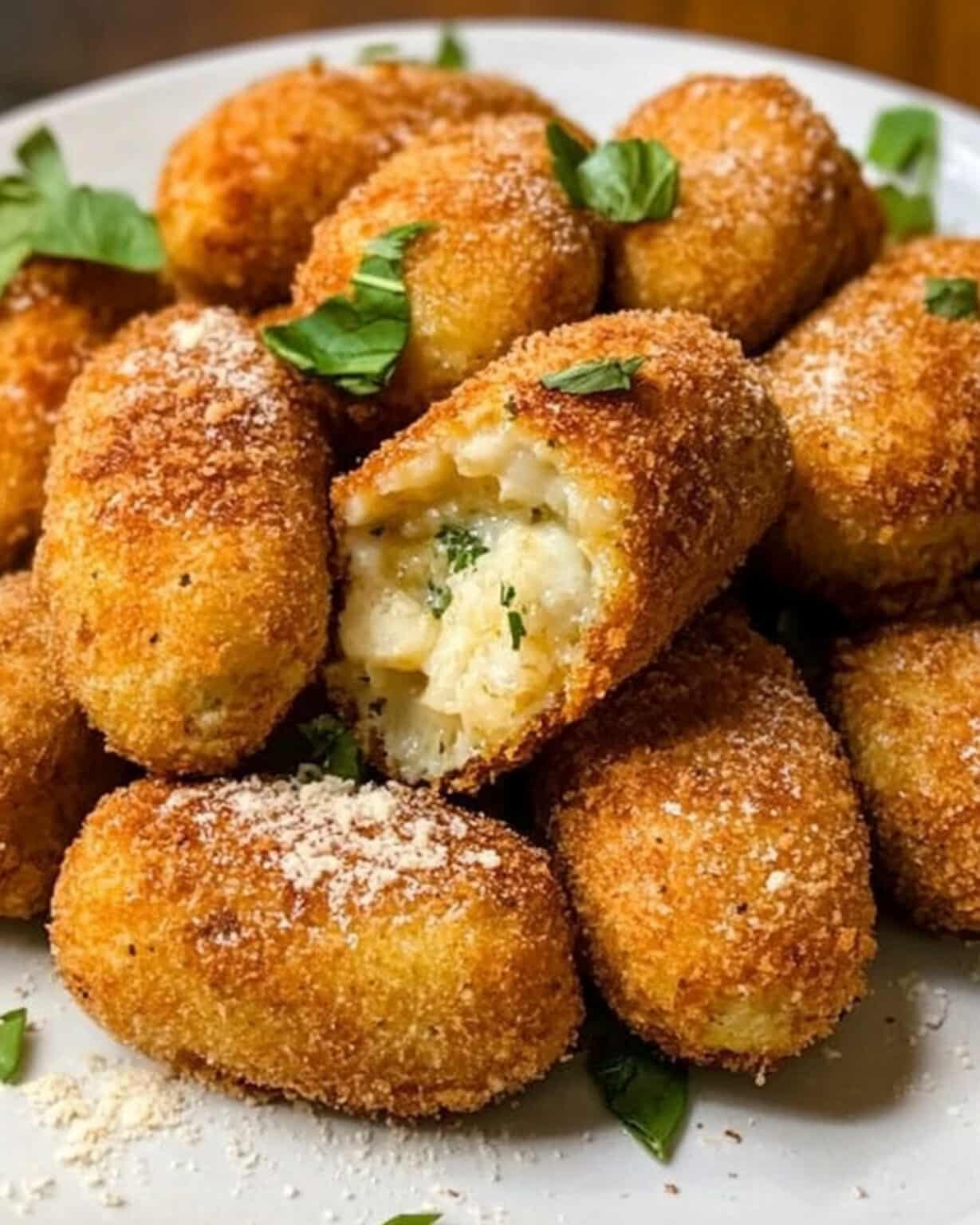 Italian Potato Croquettes Recipe - Yumyy