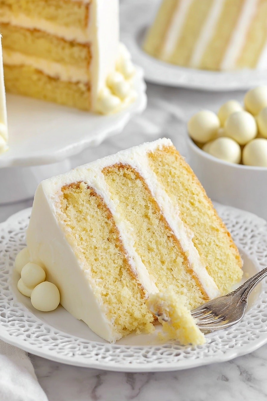 White Chocolate Layer Cake Recipe - Elegant & Easy Dessert