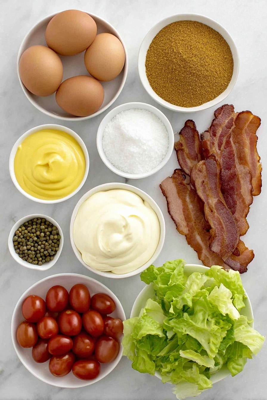 BLT Deviled Eggs with Bacon and Tomato — Irresistible Party Appetizer