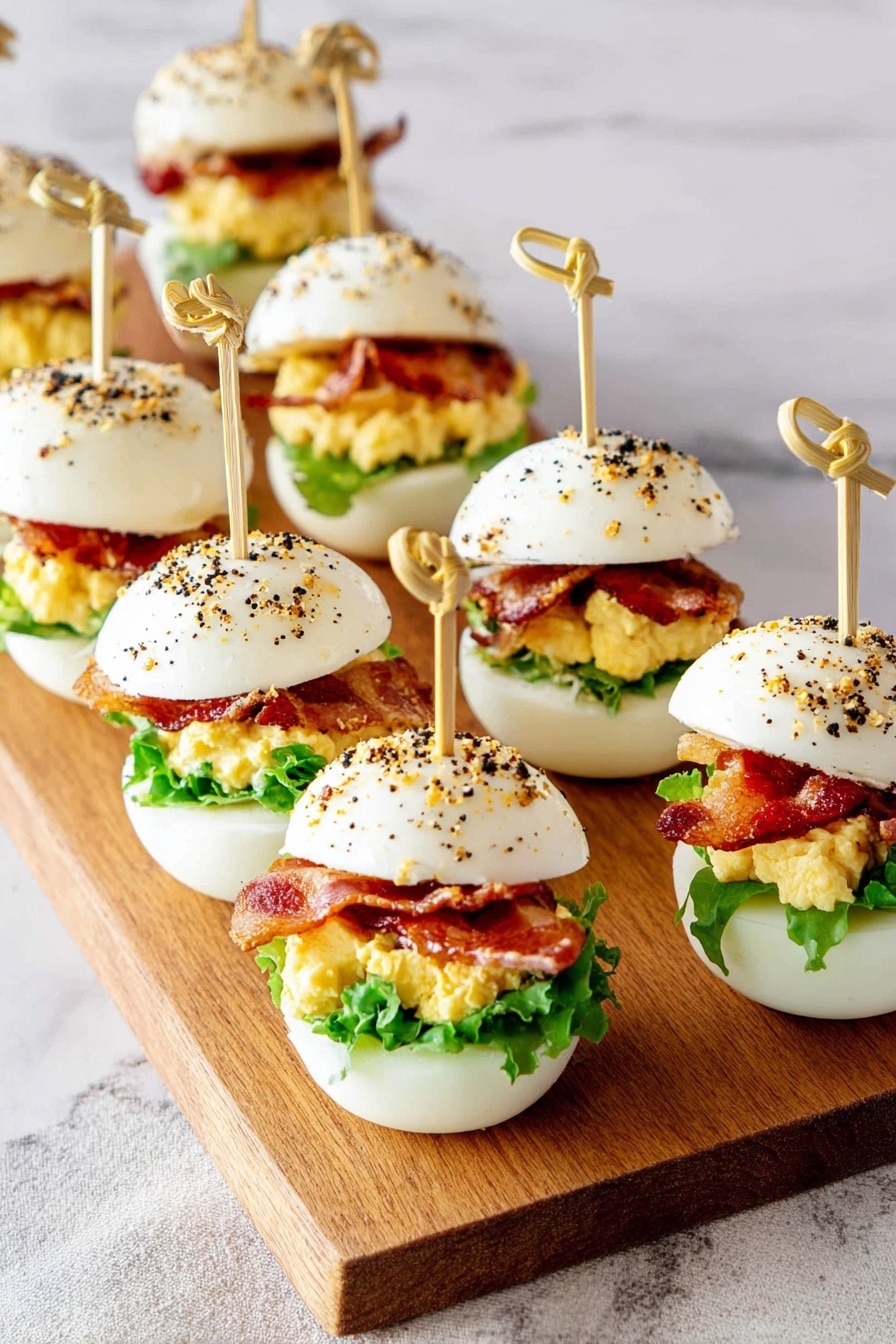 BLT Deviled Eggs with Bacon and Tomato — Irresistible Party Appetizer