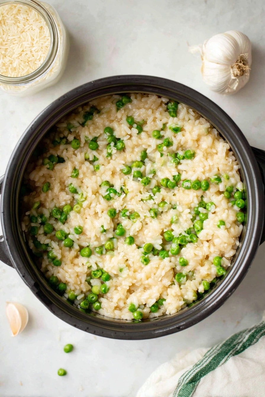 Easy Lemon Pea Risotto in Rice Cooker | Creamy & Fresh Flavor