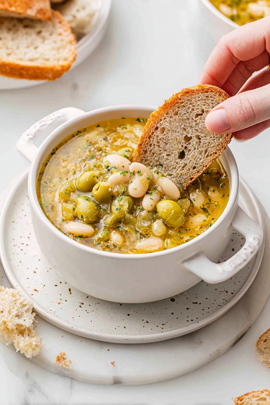 Green Olive Soup with White Beans: Flavorful & Easy