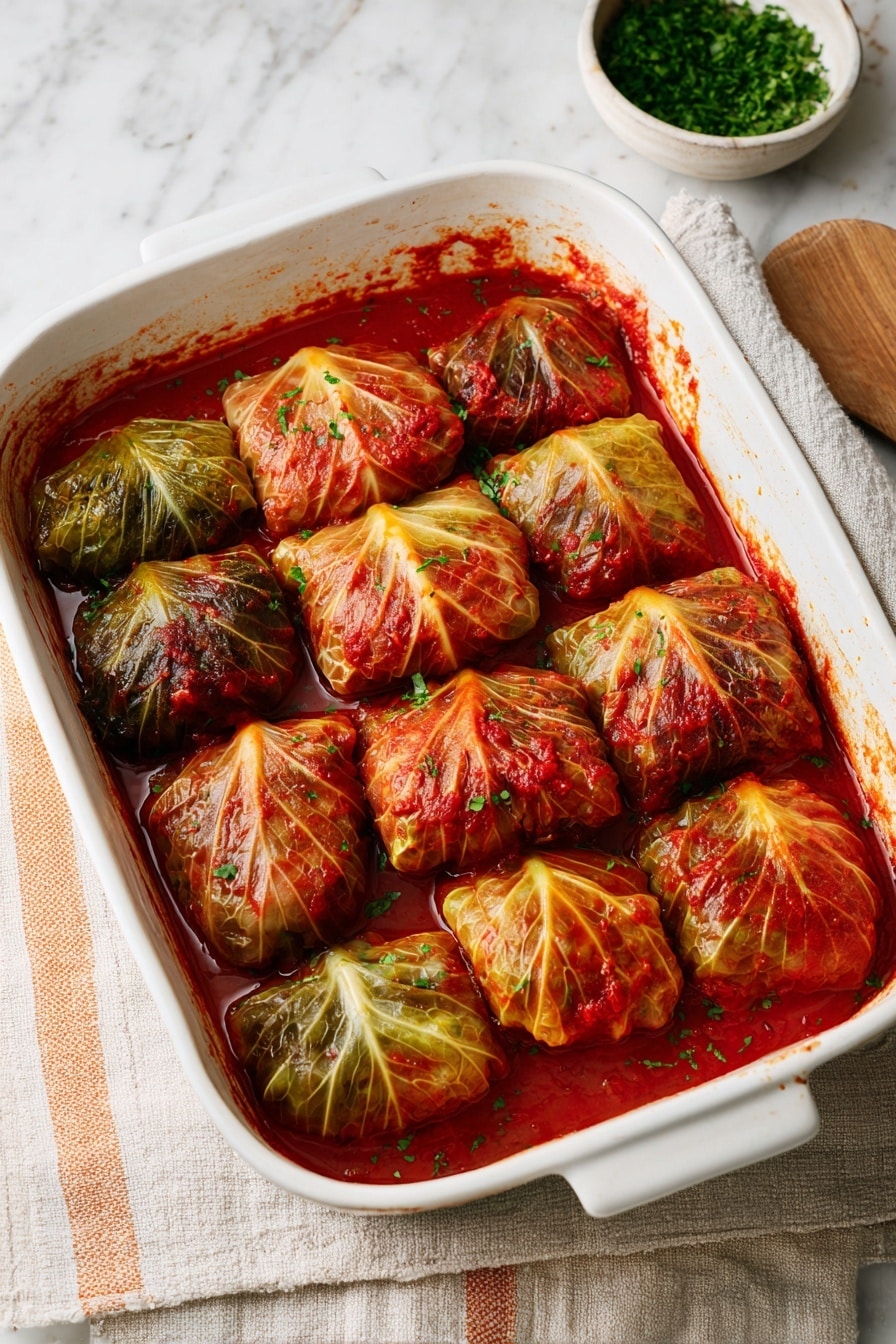 Baked Cabbage Rolls with Beef and Rice – Cozy, Flavorful Comfort Food