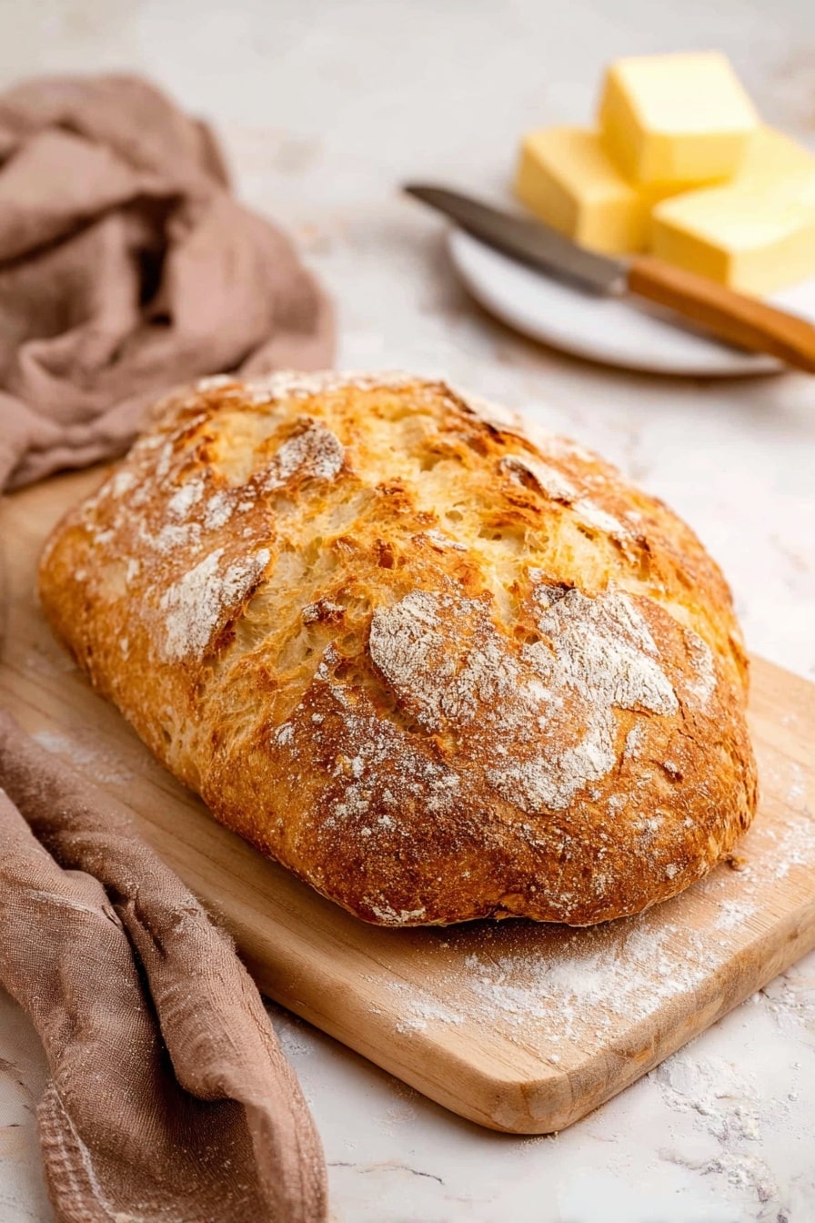 No Knead Italian Artisan Bread – Easy & Crusty Homemade Bread