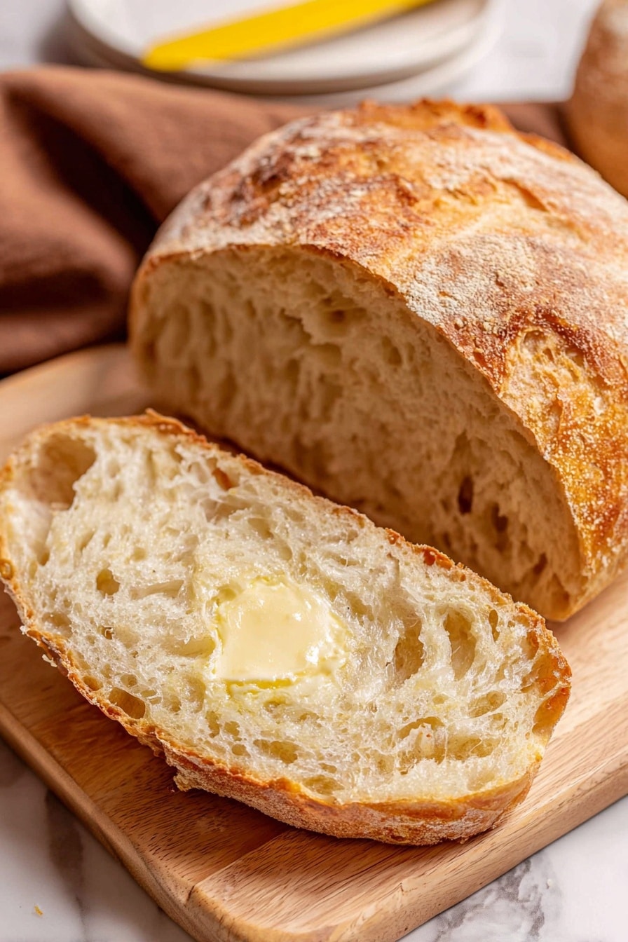 No Knead Italian Artisan Bread – Easy & Crusty Homemade Bread