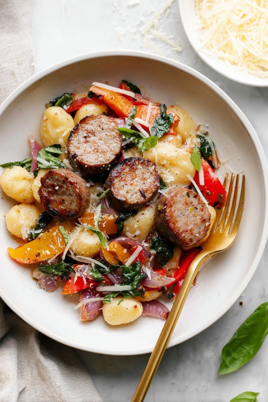Sheet Pan Gnocchi with Kielbasa and Vegetables – Easy Dinner Idea
